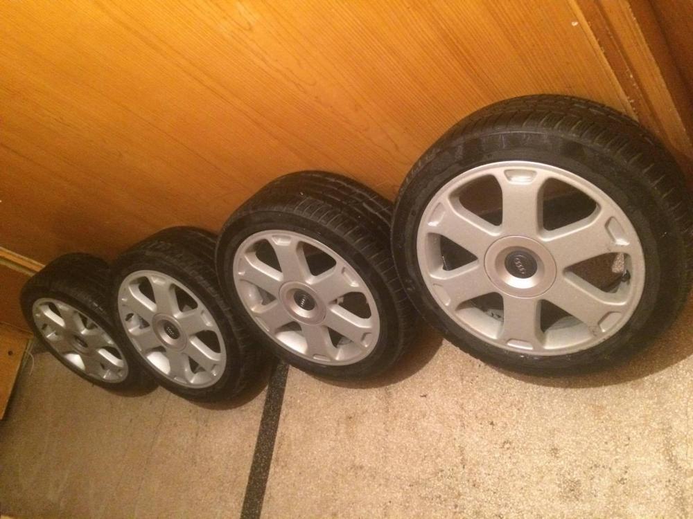 Оригинални джанти Ronal Avus 17-ки 5х100 със ЗИМНИ гуми Continental ...