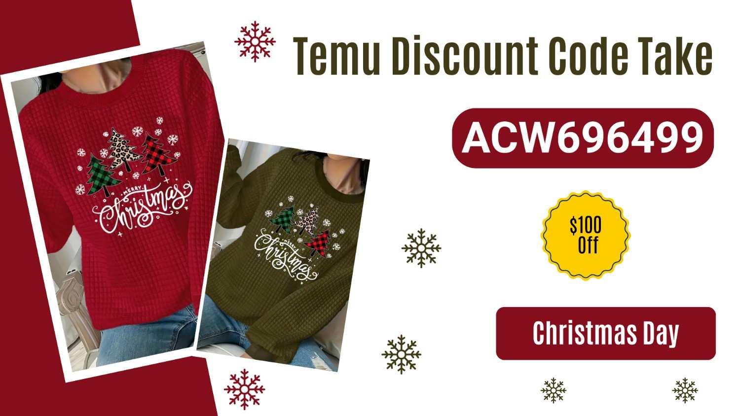 Temu Coupon Code [ACW696499] Get $100 Off Festive Orders 2025 - Моят ...