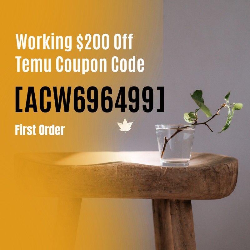 Get $200 Off with Temu Coupon [ACW696499] for Existing Users - Продава ...